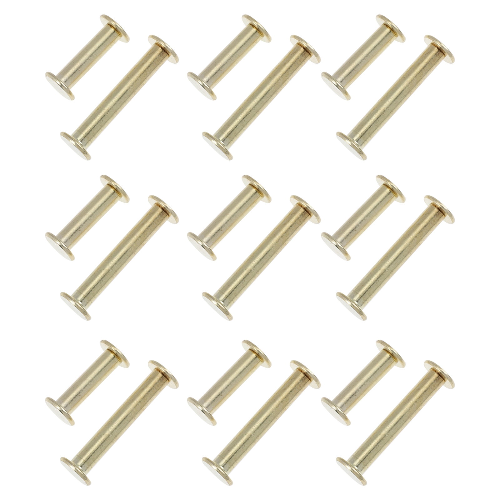 FRCOLOR 100 Pcs Binding Screw Posts Copper Rivets Menu Screws 3.2x0.9cm ...