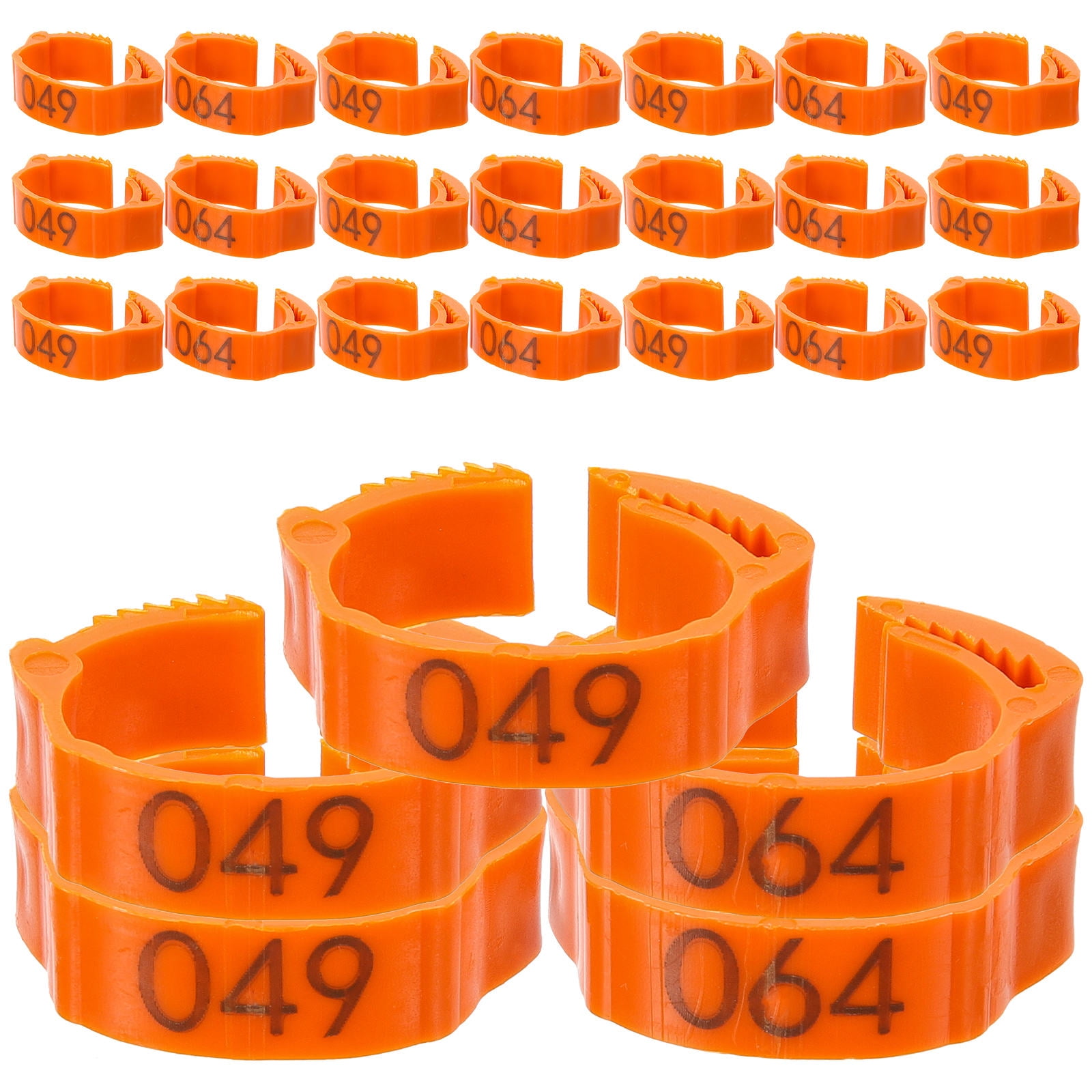 FRCOLOR 100 Pcs Chicken Foot Ring Feet Leg Bands Yellow Things Thighs ...