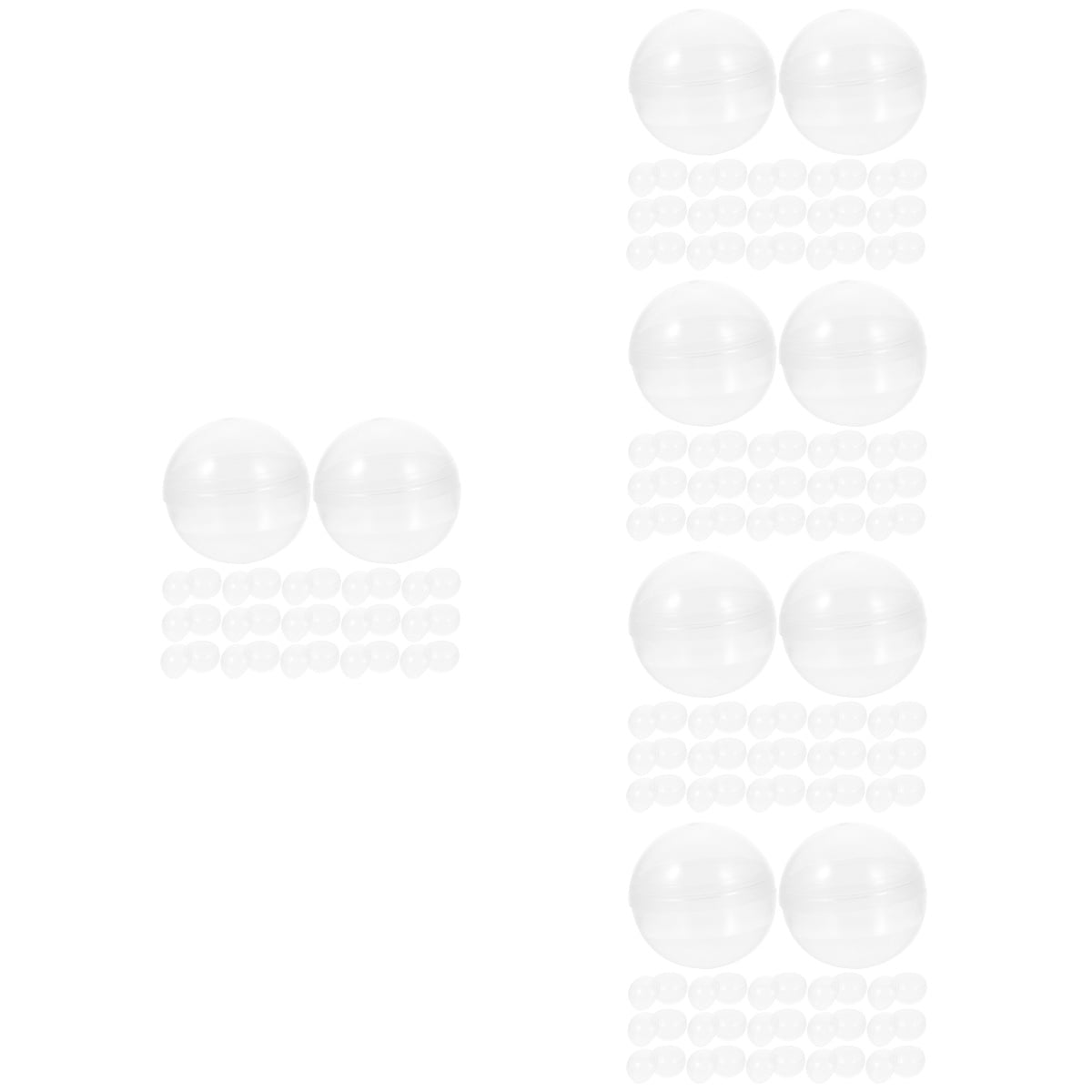 FRCOLOR 100 Pcs Clear Plastic Fillable Balls Transparent Diy Claw ...