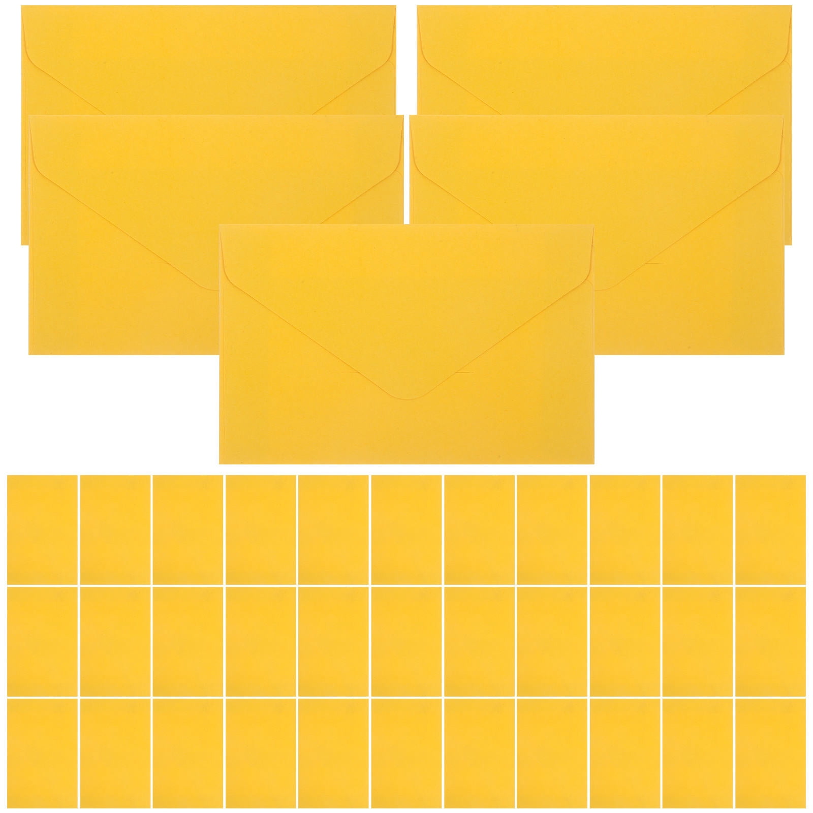 KAKOWELY Classical Design Envelopes Golden 100Pcs 4.13X2.75X0.04in ...