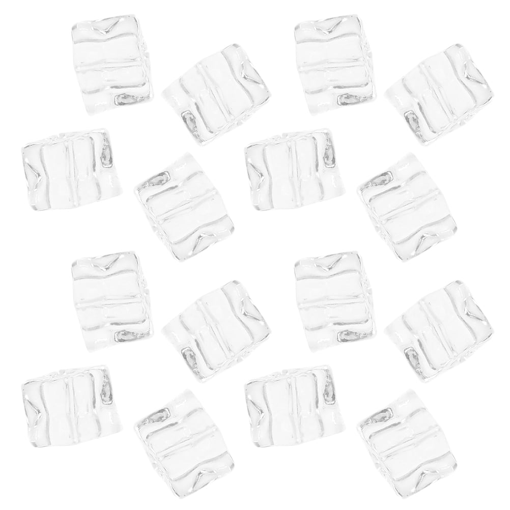 FRCOLOR 100pcs Reusable Plastic Ice Cube Simulated Ice Cube Prop ...