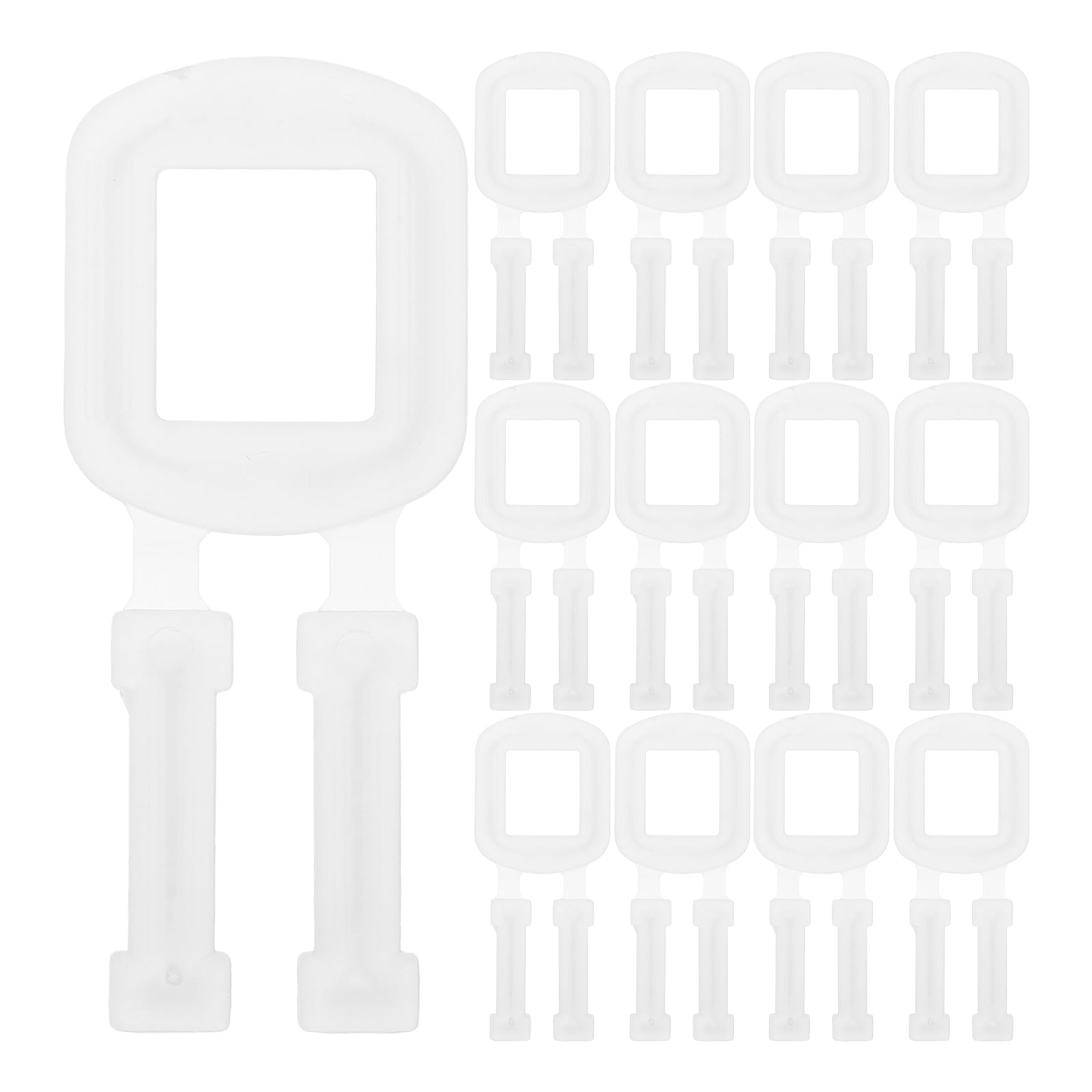 FRCOLOR 100 Pcs Herringbone Packing Buckle Curved Display Stand Plastic ...