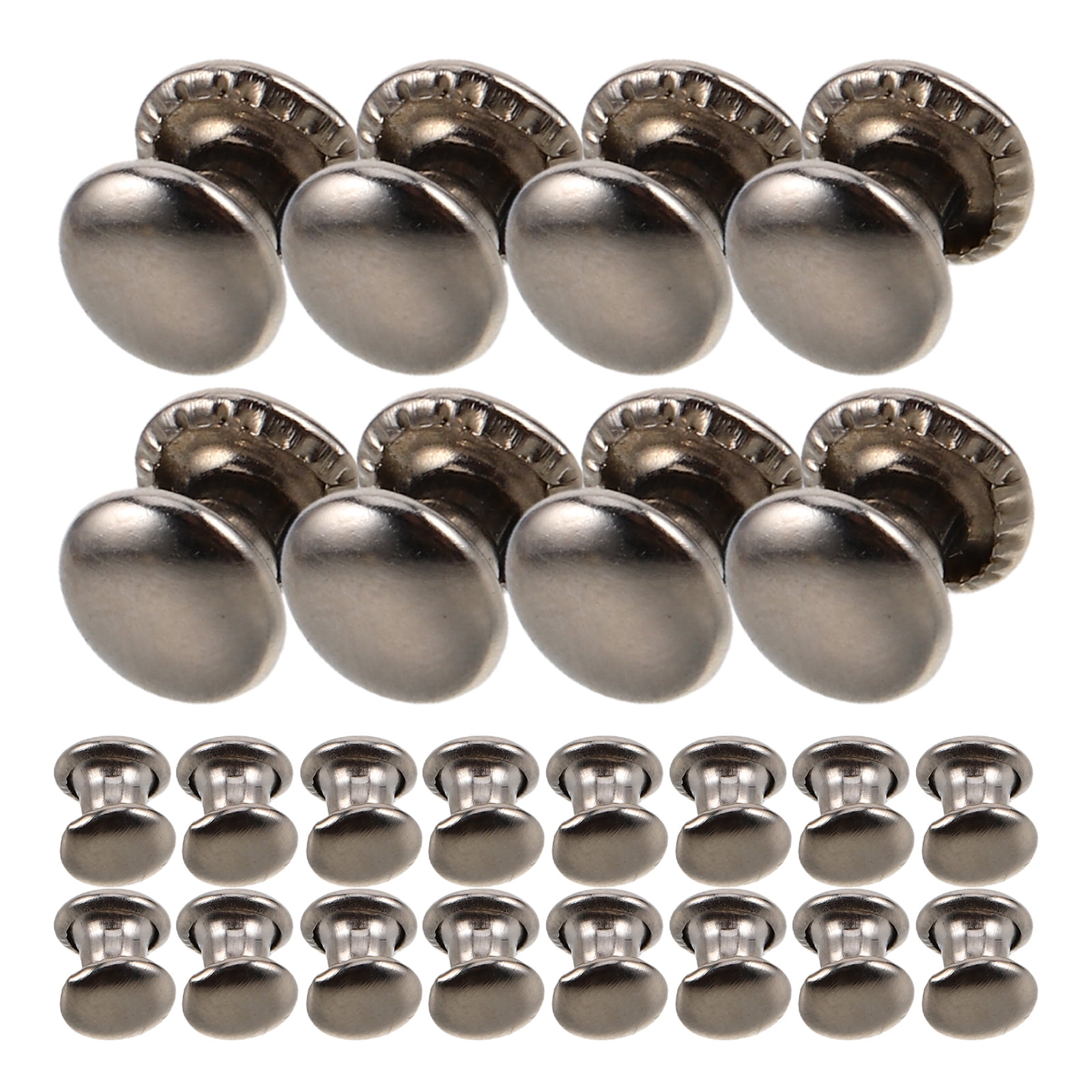 WASHWEPE Silver Iron Rivets For Artists Educational Activities 100Pcs 0 ...