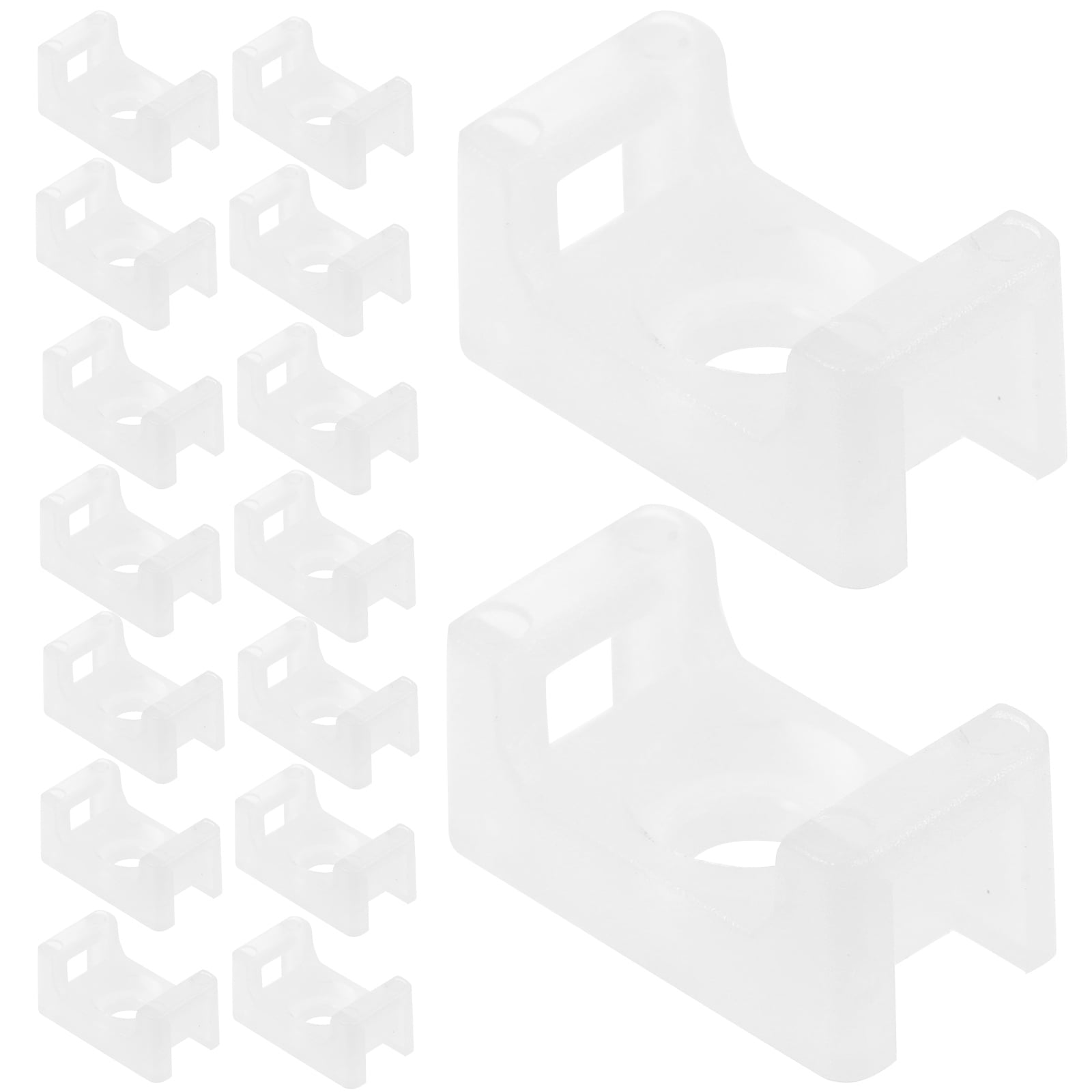 FRCOLOR White Nylon Cable Tie Mount with Screw Hole for Secure Cable ...