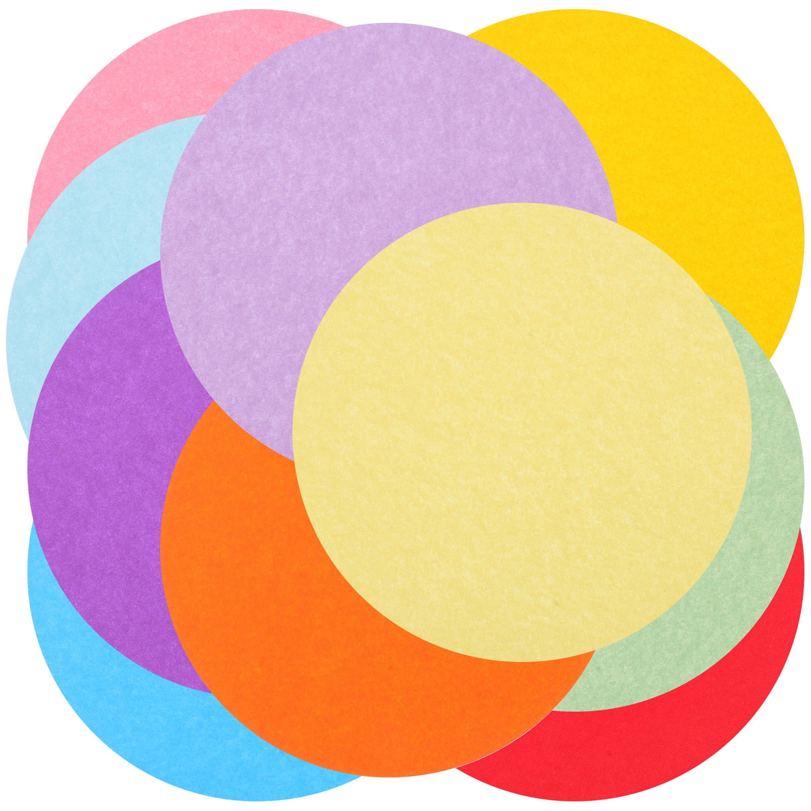 FRCOLOR 100 Sheets of Decorative Folding Paper Colorful Round Paper DIY ...