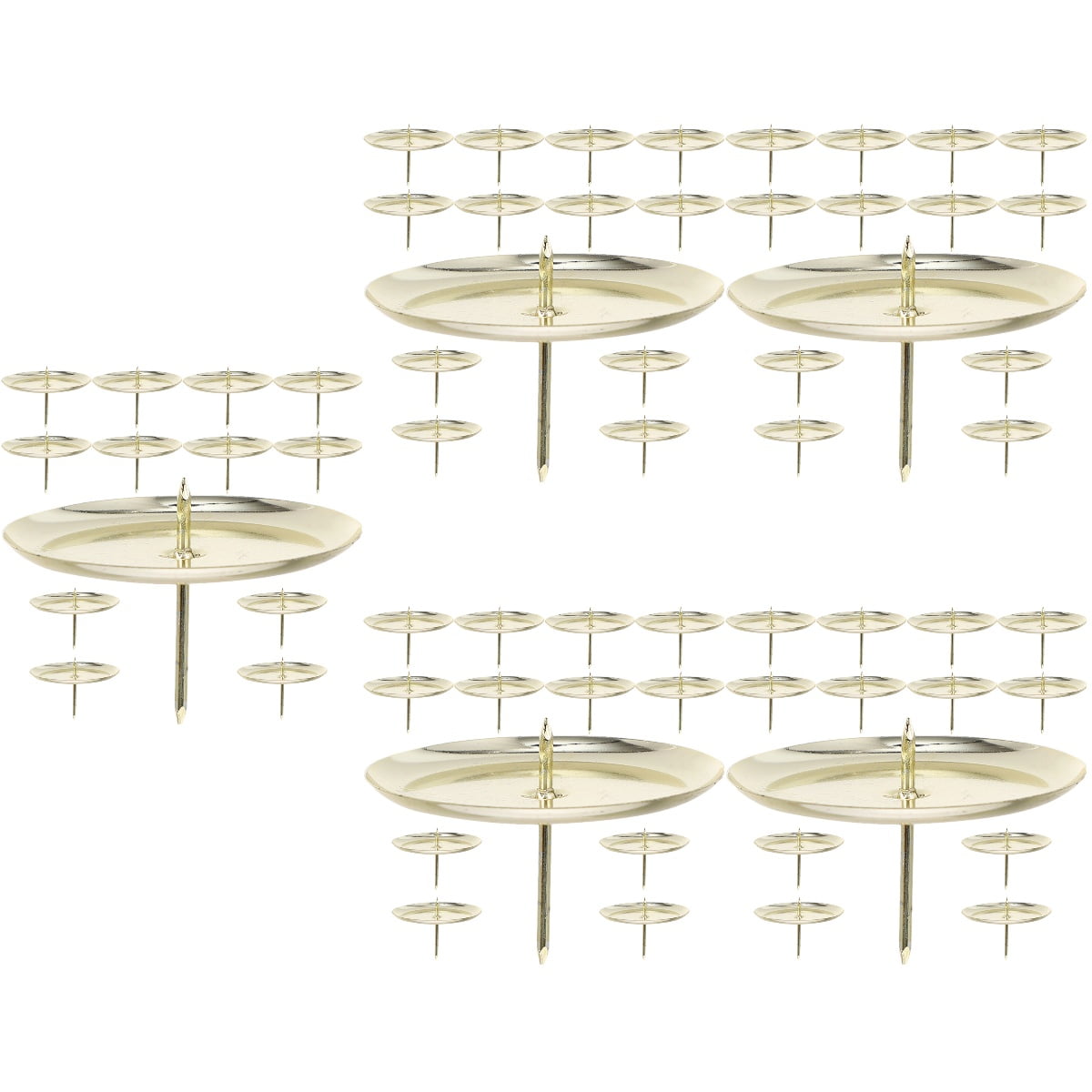 FRCOLOR 100 pcs Metal Candle Holders Tea Light Holders Table Candle ...