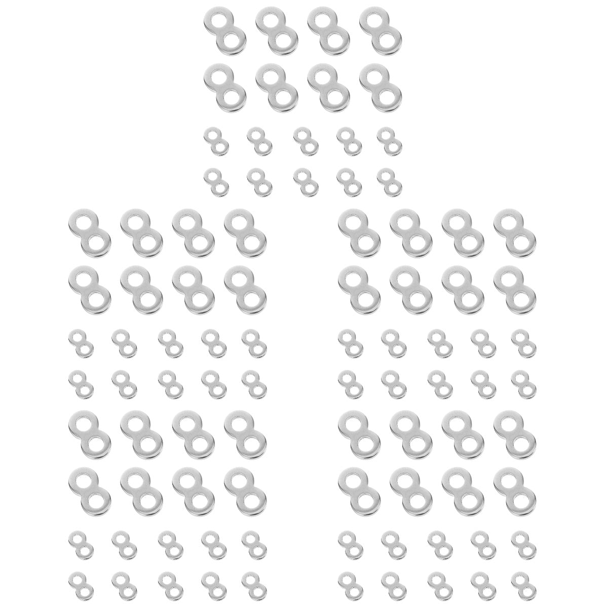 FRCOLOR 100 pcs Stainless Steel Tabletop Fasteners 8 Figure Fasteners ...