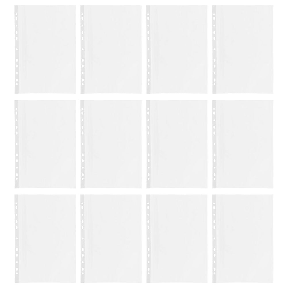 FRCOLOR 100PCS Clear Sheet Protectors A4 for Binders 11 Hole Plastic ...