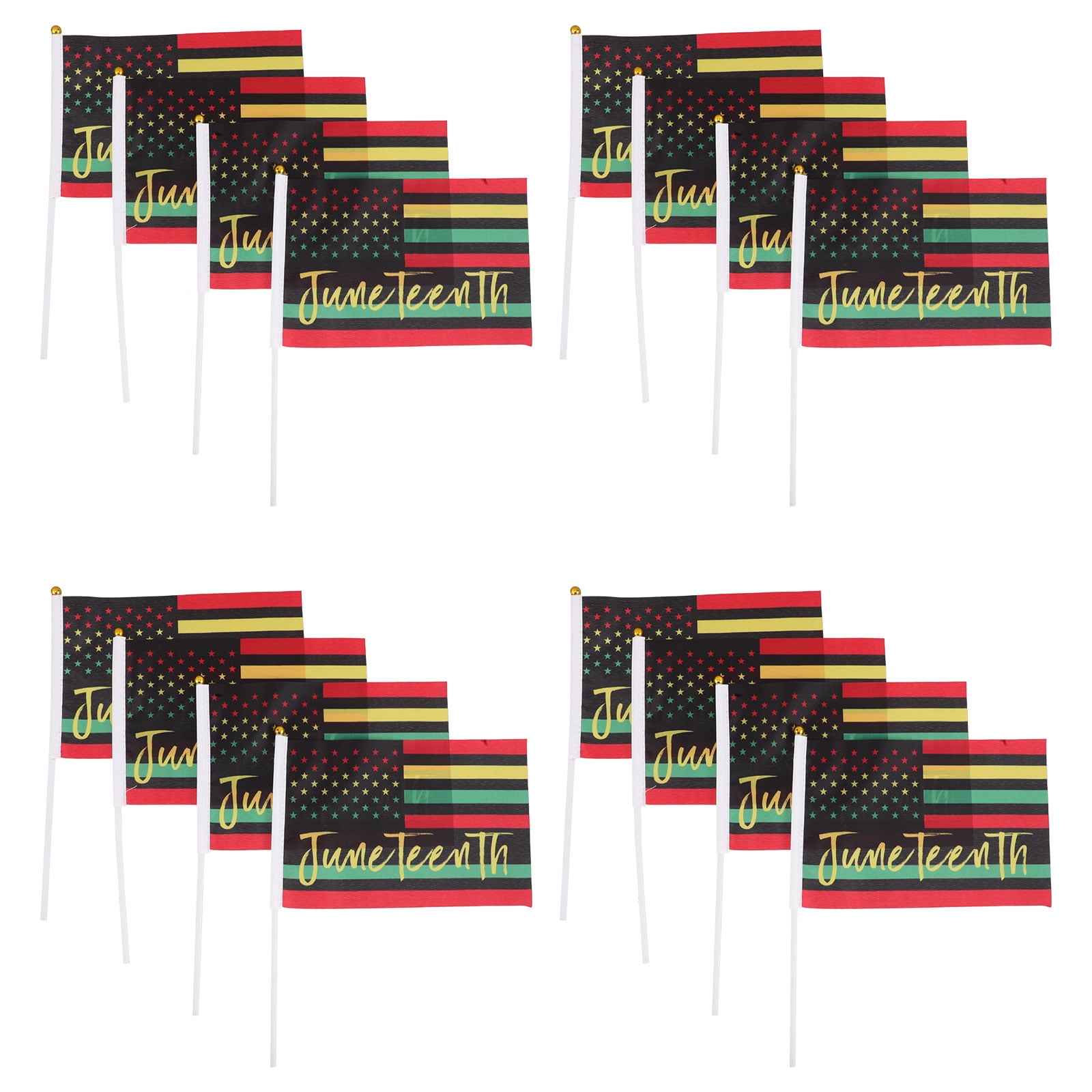 FRCOLOR 100PCS Small Handheld Flags African American Hand Waving Flags ...