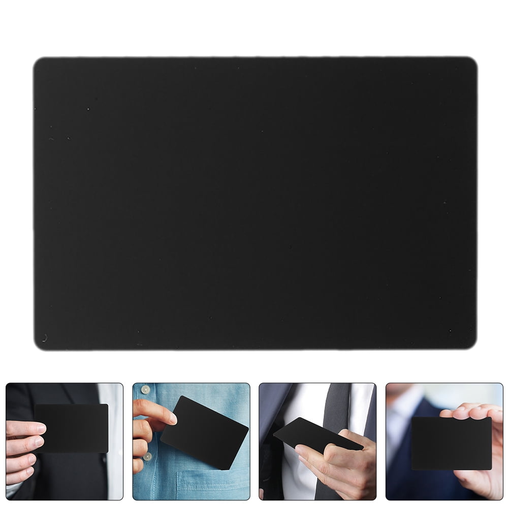 FRCOLOR 100Pcs Blank Metal Cards Engraving Metal Business Cards Blank ...