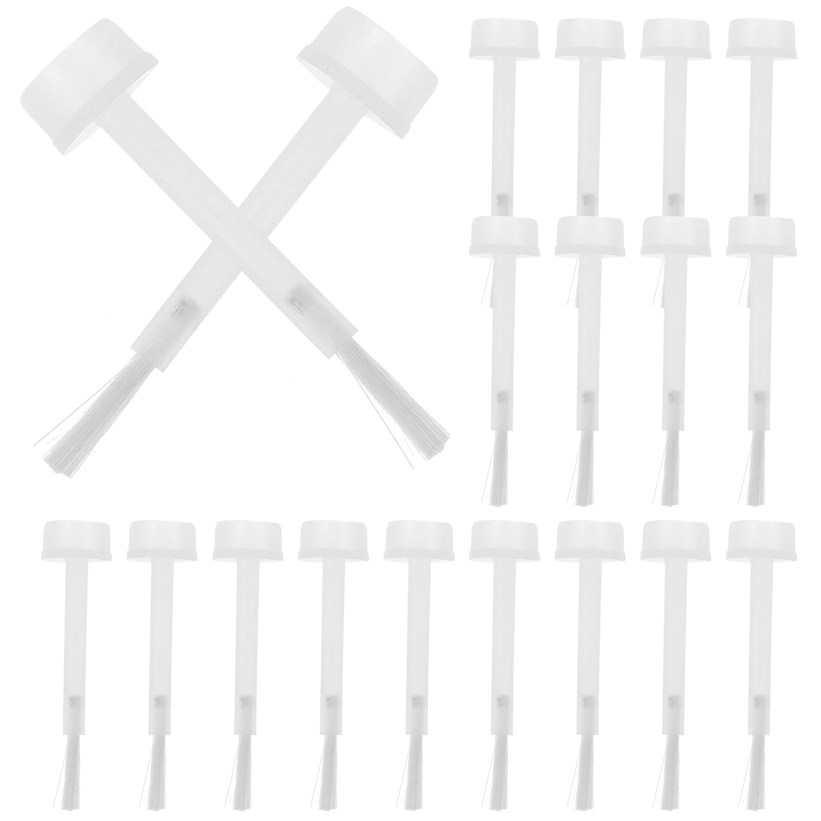 FRCOLOR 100Pcs Dip Replacement Nail Polish Brushes 3.9x1x1cm White ...