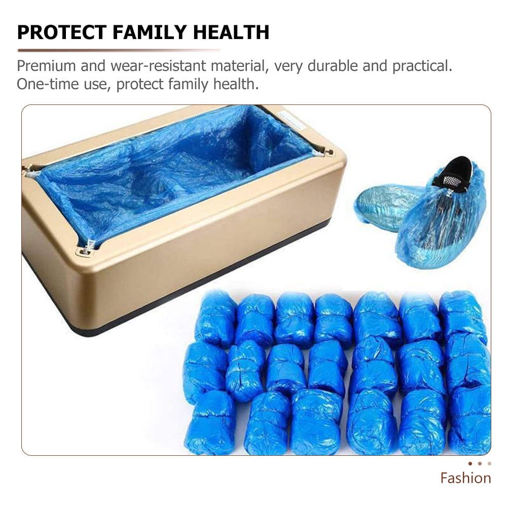 FRCOLOR 100Pcs Disposable Shoe Covers with Tbuckle Plastic Shoe Cover ...