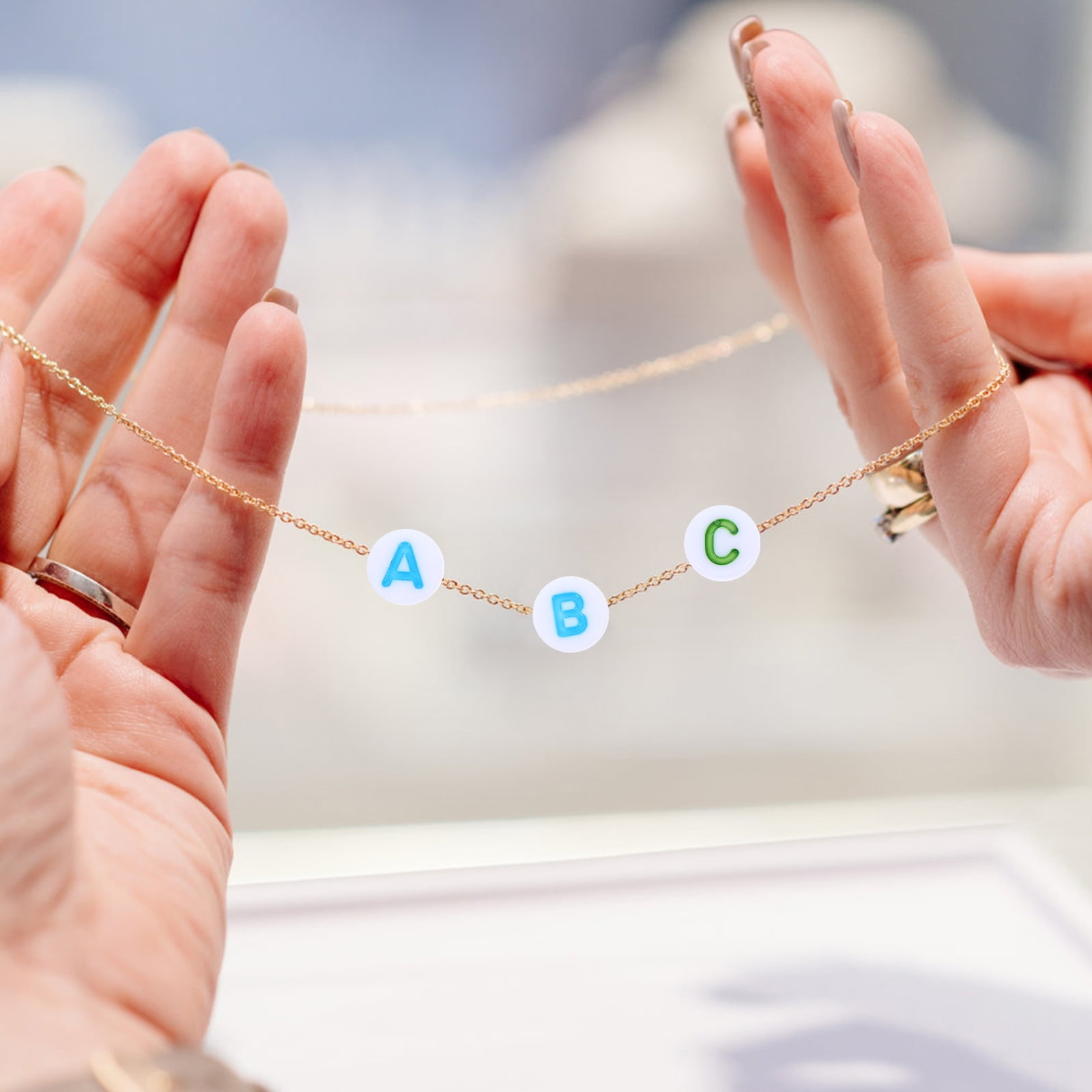 FRCOLOR 100Pcs Friendship Bracelet Beads Letters Acrylic For ...