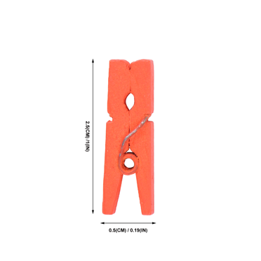 Bonrich 200pcs 2.5cm Mini Wooden Spring Clothes Pins Pegs Paper Photo ...