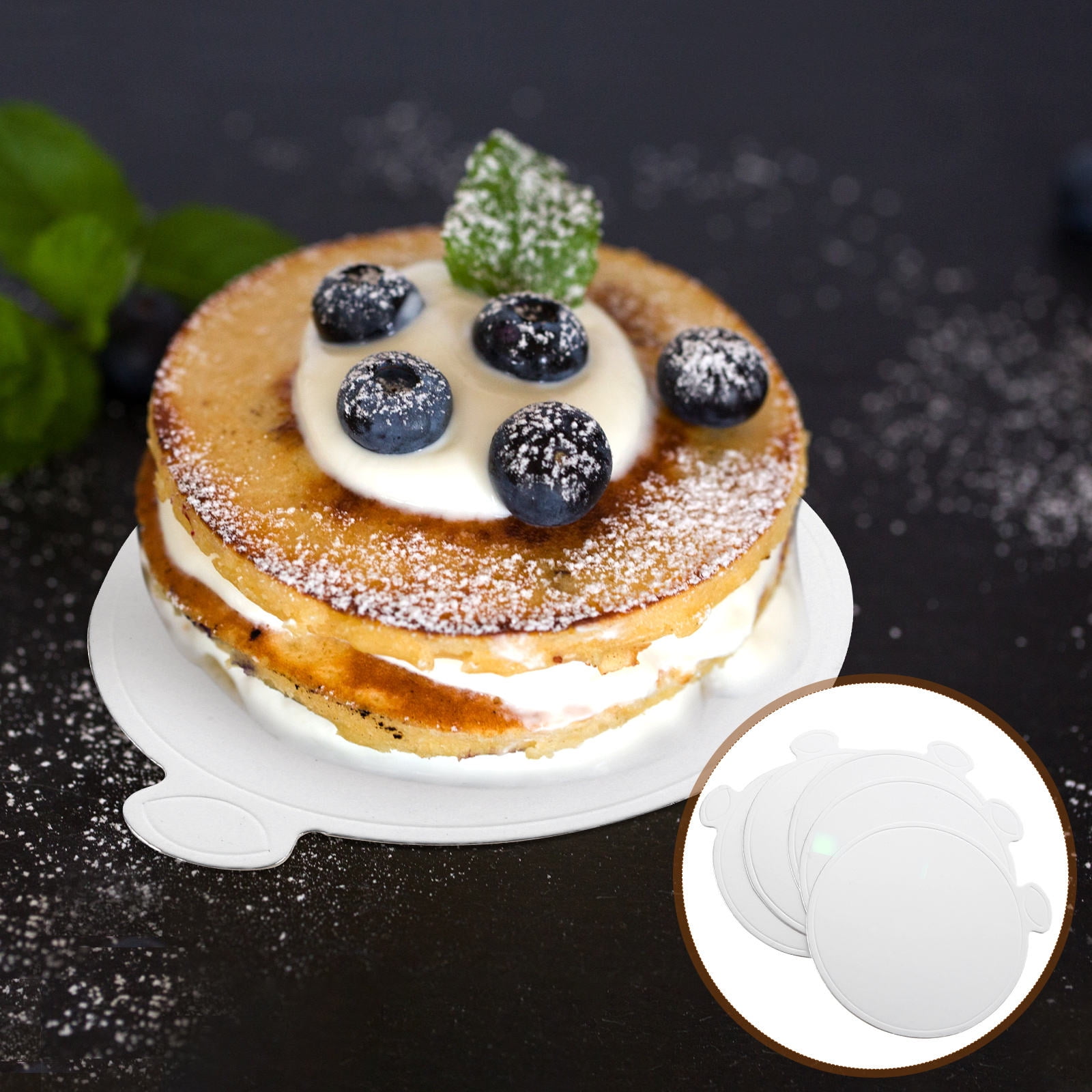 FRCOLOR 100Pcs Mousse Cake Boards Paper Cupcake Dessert Displays Tray ...