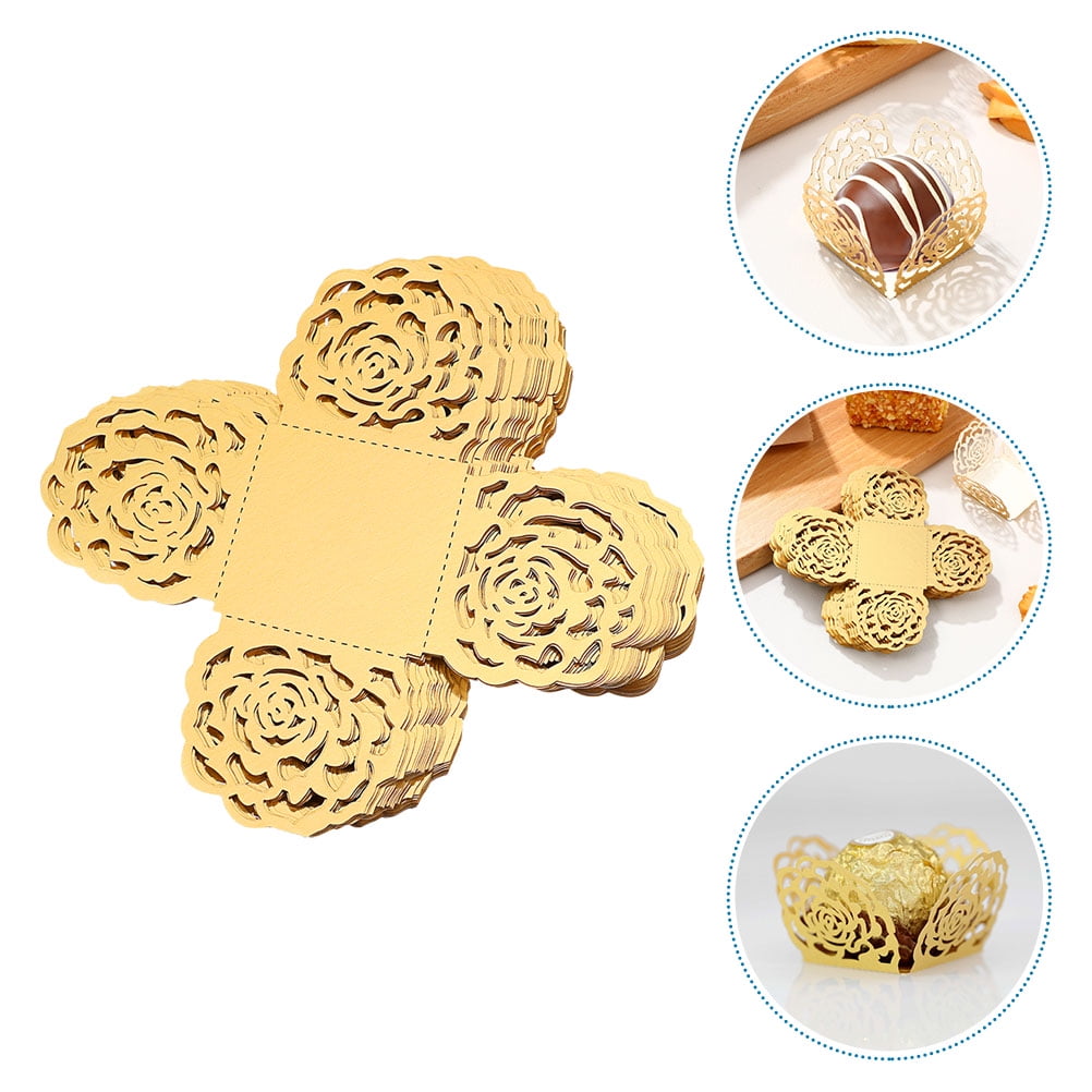 FRCOLOR 100pcs Chocolate Candy Cups Truffle Wrappers Liners for Shower ...