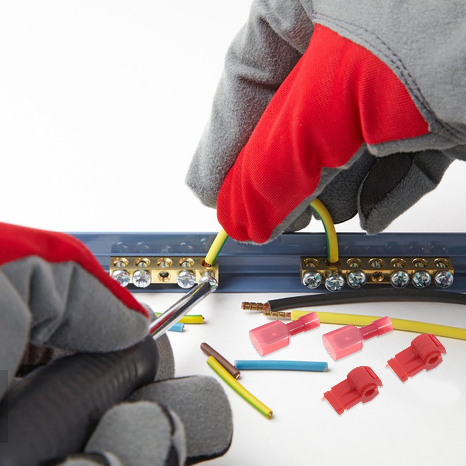 FRCOLOR 100pcs Connectors For Wiring Quick Disconnect Electrical Spade ...