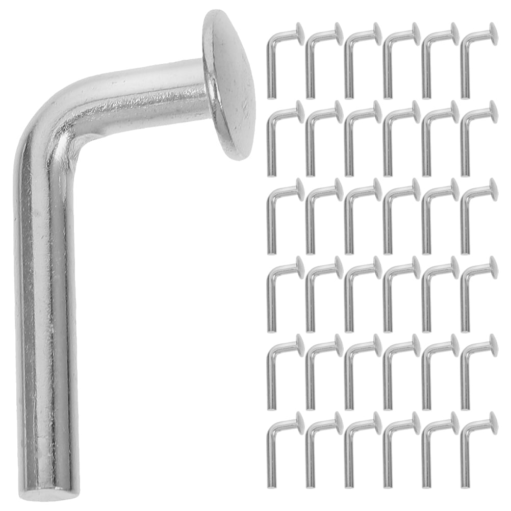 FRCOLOR 100pcs Galvanized Iron L-Shaped Pin Bolt for Pallet Rack Safety ...