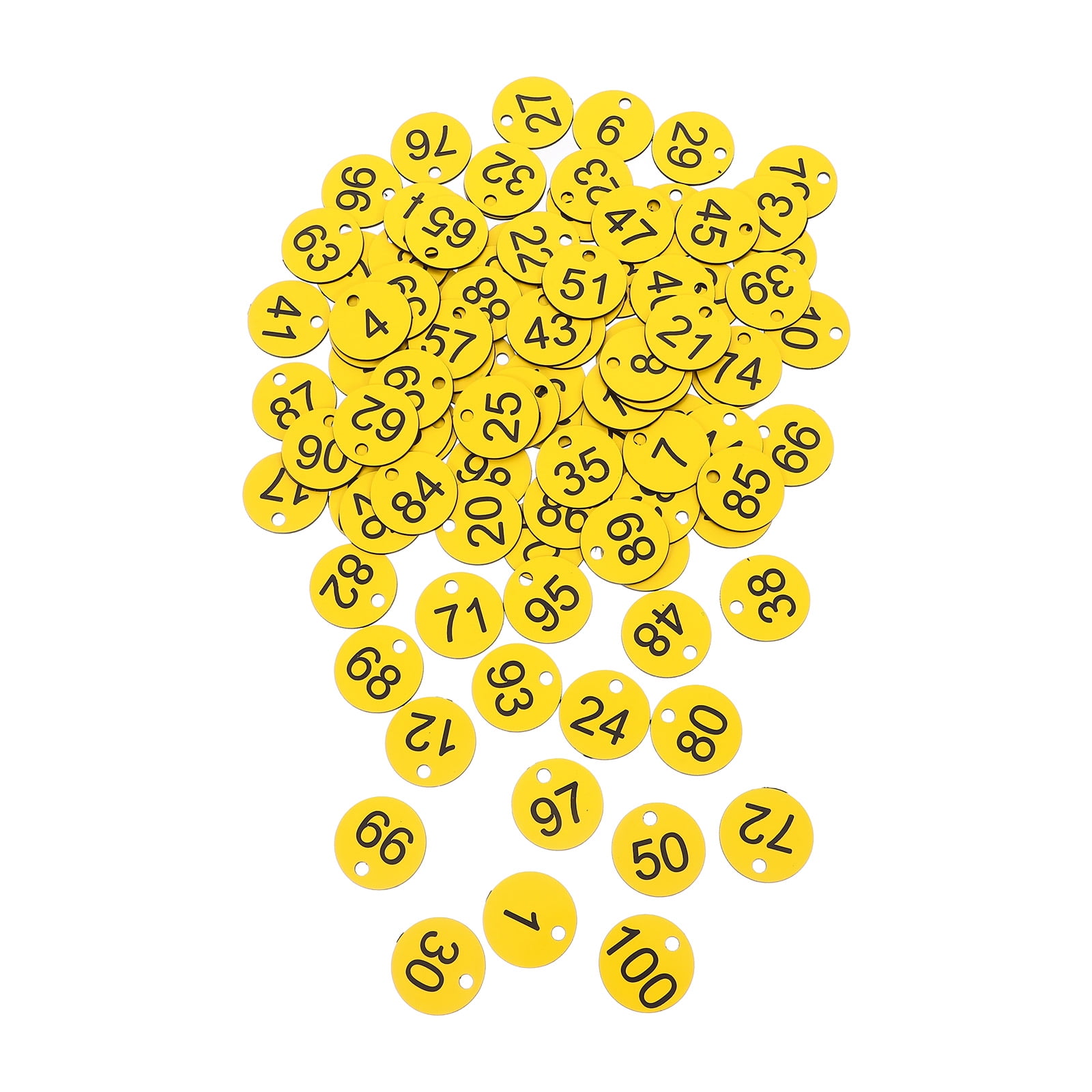 numbered plastic discs