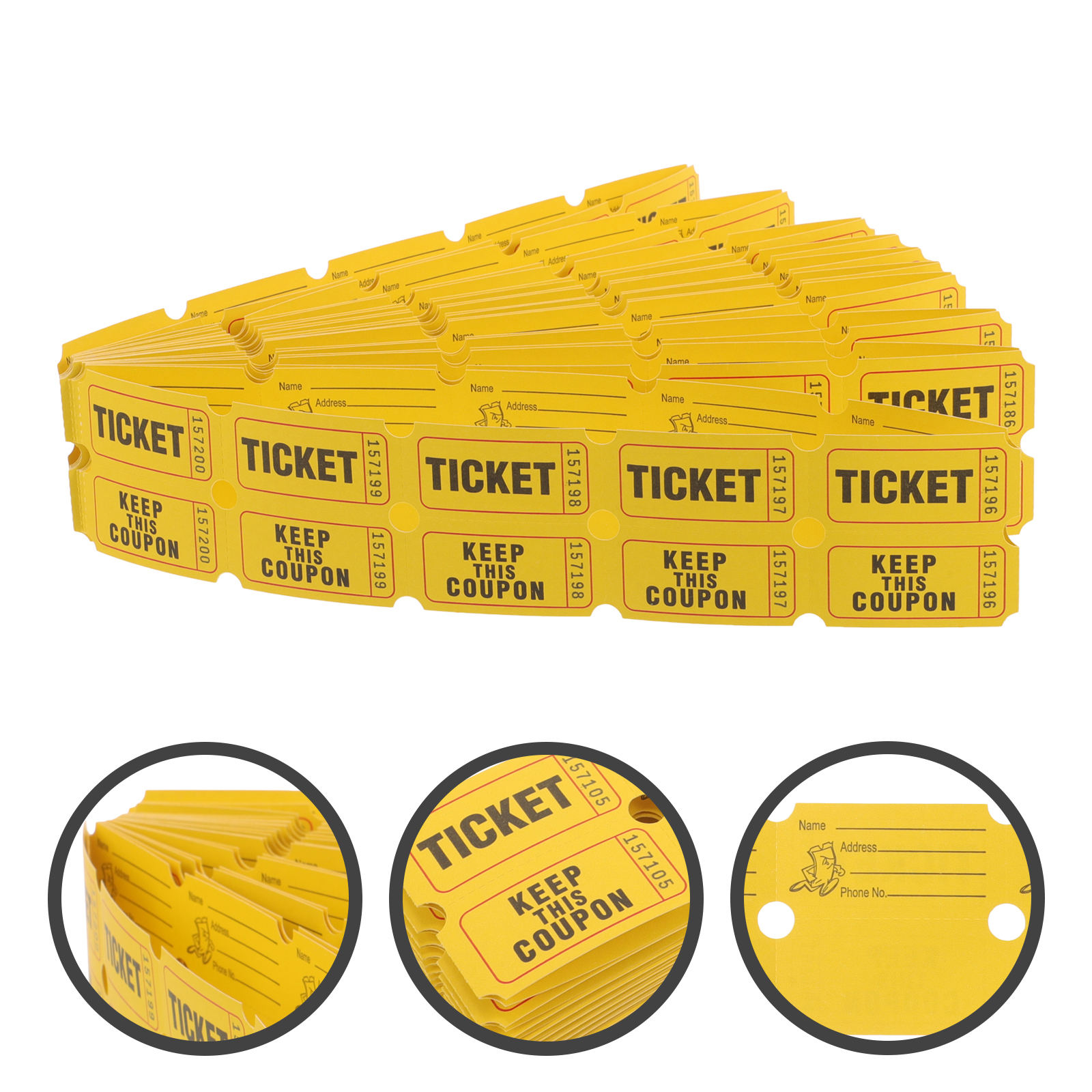 FRCOLOR 100pcs Raffle Tickets Universal Ticket Labels Universal Ticket ...