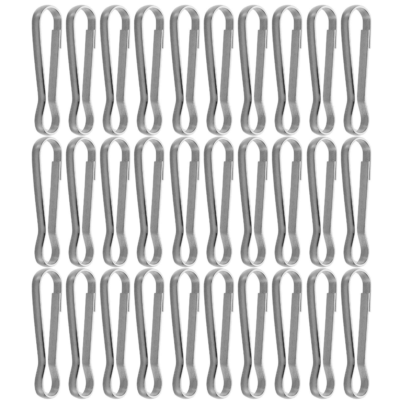 FRCOLOR 100pcs Stainless Steel Small Spring Hooks 40mm Lanyard Clasp ...
