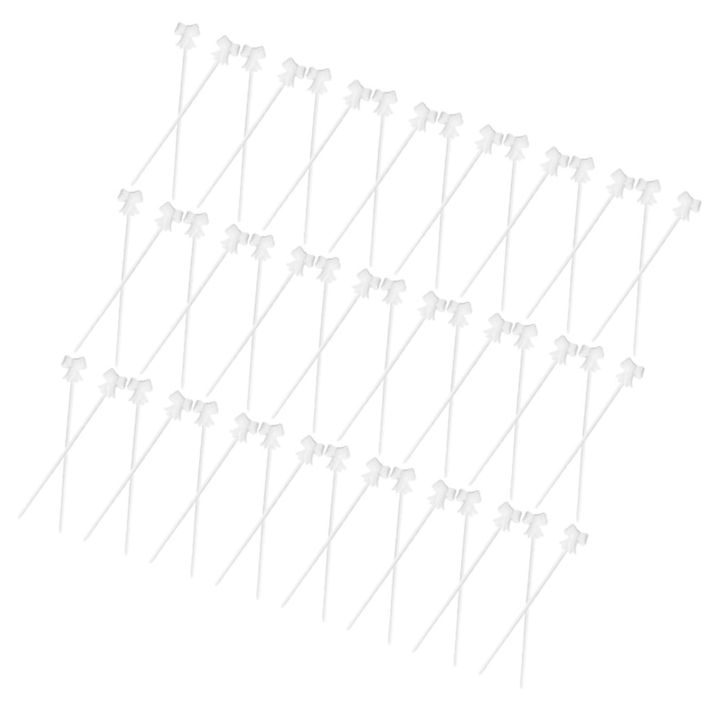 FRCOLOR 100pcs White Plastic Balloon Sticks with Connector for ...