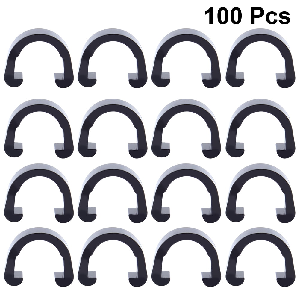 FRCOLOR 100pcs Wire Clamps Tubing Clips Mountain Bike C Shaped Buckle ...