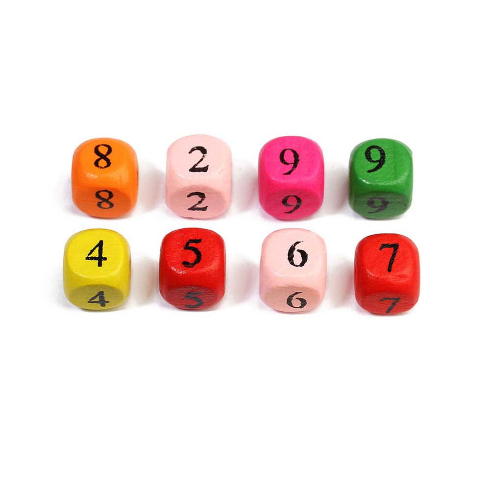 FRCOLOR 100pcs of One Bag 10mm Kids Digital String Beads Mathematics Enlightenment Beads Number ...