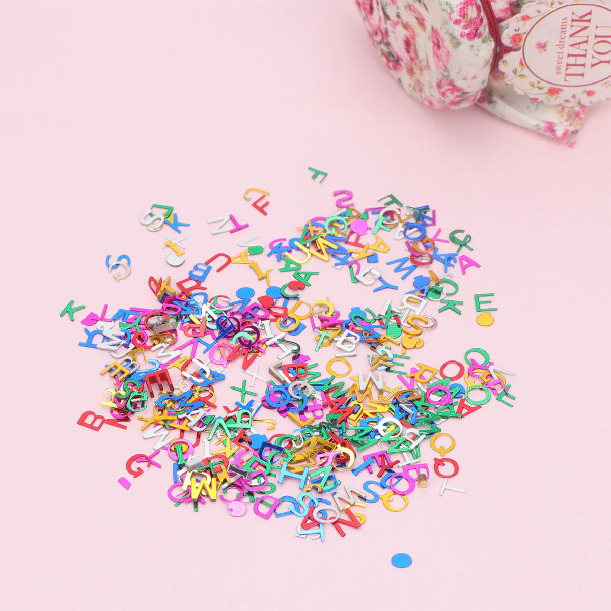 FRCOLOR 10500 Pcs Alphabets Shaped Confetti for Decor Romantic Table ...