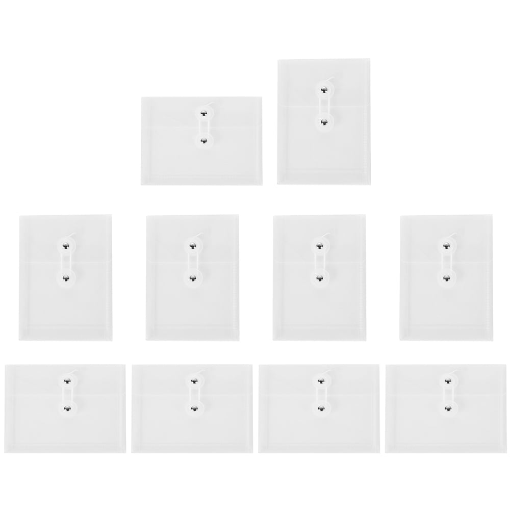 WRISTBIQUE 10Pcs Transparent Plastic File Document Folders Button ...