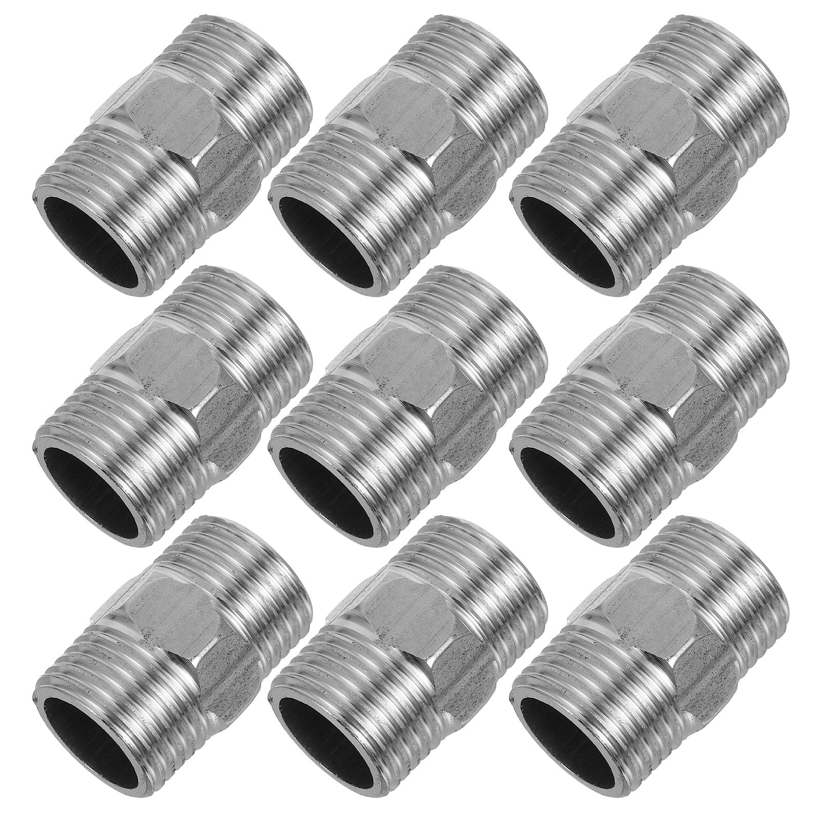 FRCOLOR 10Pcs Male Pipe Fittings Stainless Steel Male Threaded Pipe ...