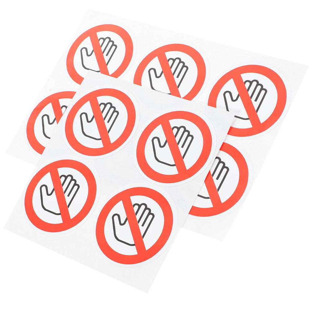 FRCOLOR 10Pcs No Touching Signs Warning Label Not Touch Warning Sign ...