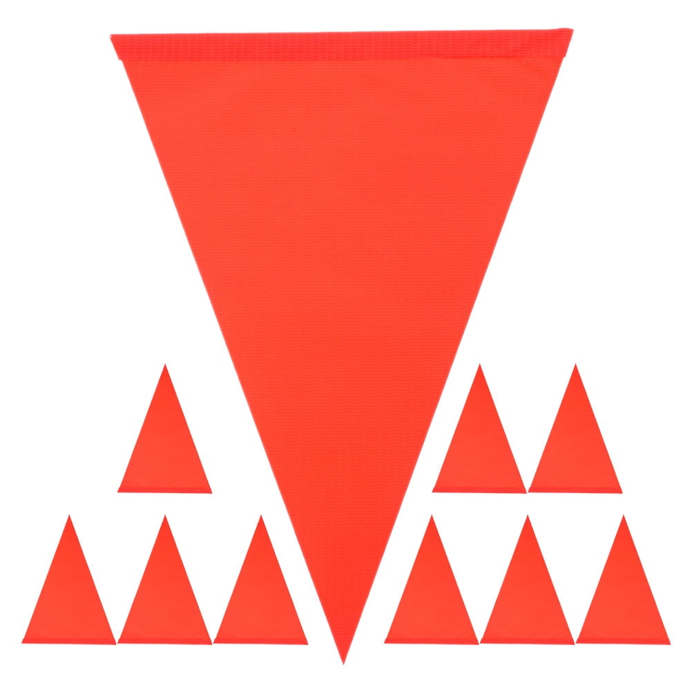 FRCOLOR 10Pcs Safety Flag for Kids' Bikes Triangle flag Safety Flag ...