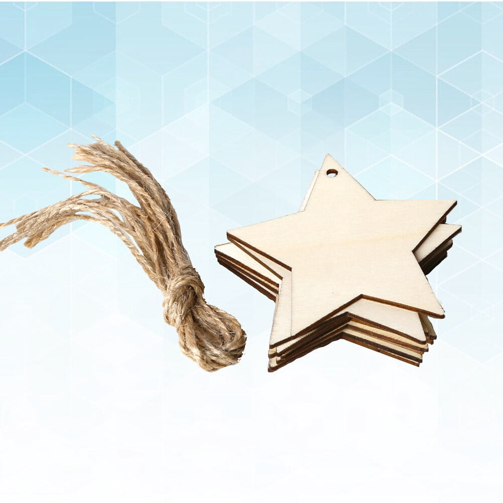 FRCOLOR 10Set Small Wood Stars for Crafts and DIY Projects in Khaki ...