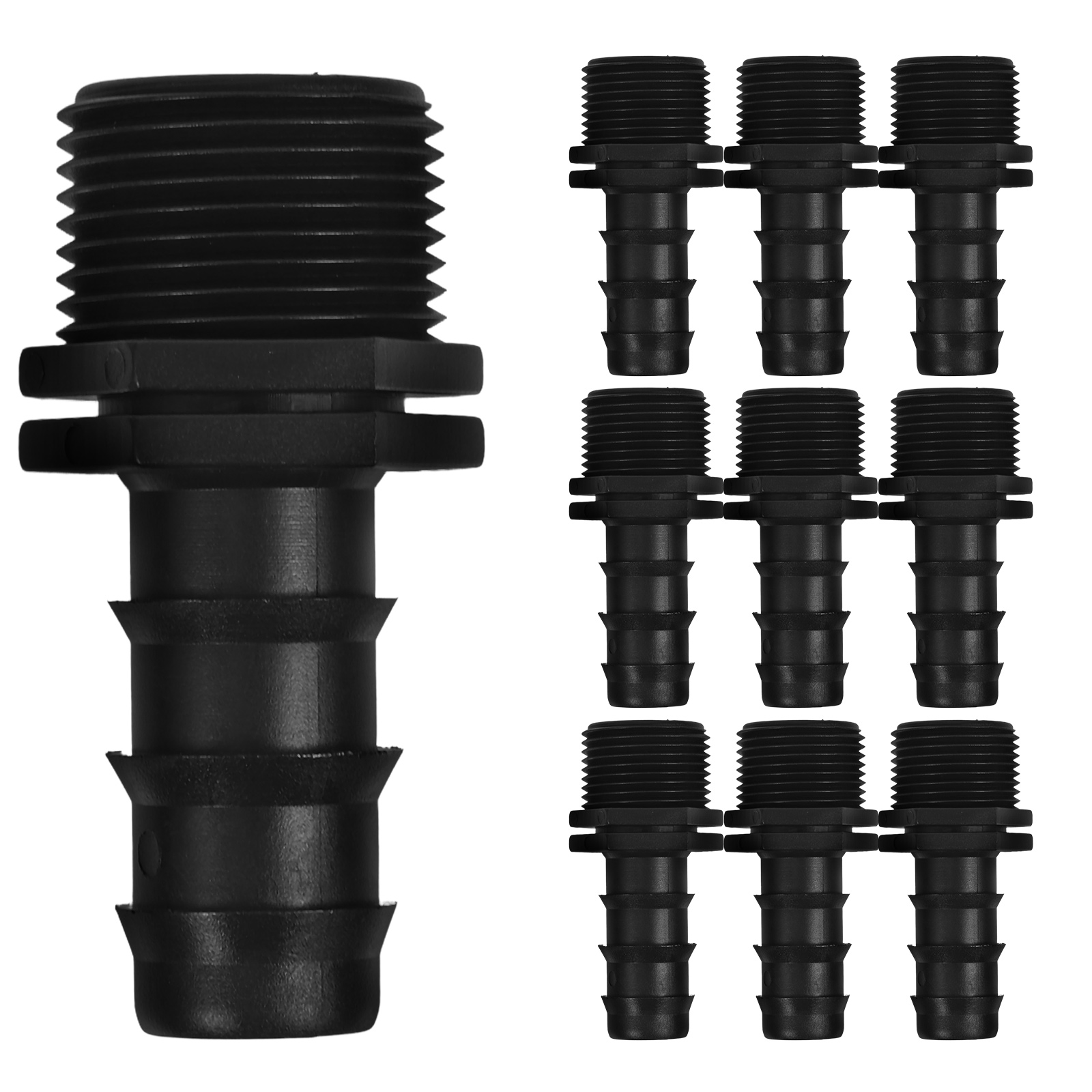 FRCOLOR 10pcs Barbed Connectors Plastic Drip Irrigation Fittings Kit ...