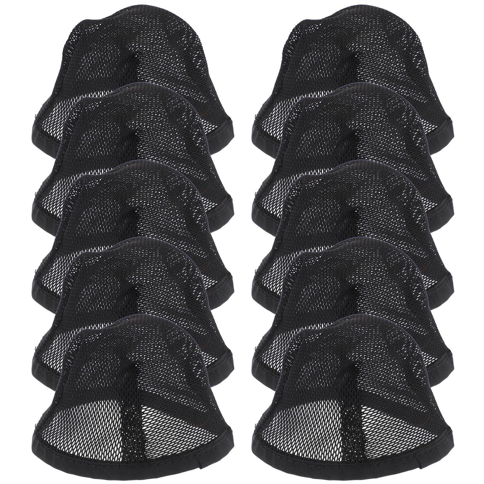 FRCOLOR 10pcs Black Mesh Hair Net Caps Stretchable Wigs Caps For ...