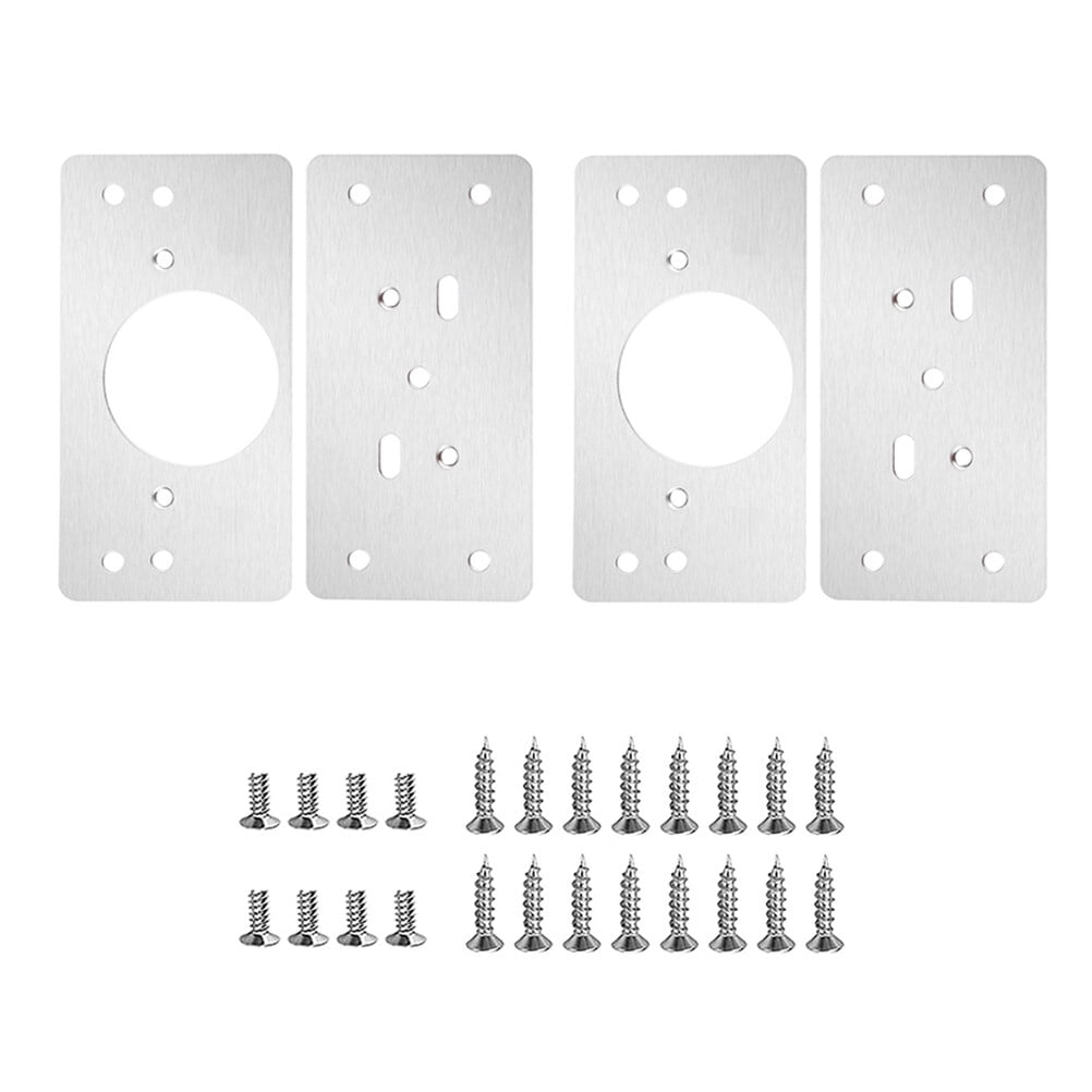 FRCOLOR 10pcs Cabinet Hinges Repair Plates Stainless Steel Hinge Repair ...