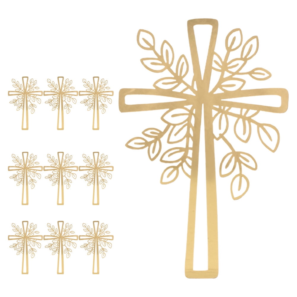 FRCOLOR 10pcs Christian Cross Cake Toppers Lightweight Cupcake Picks ...