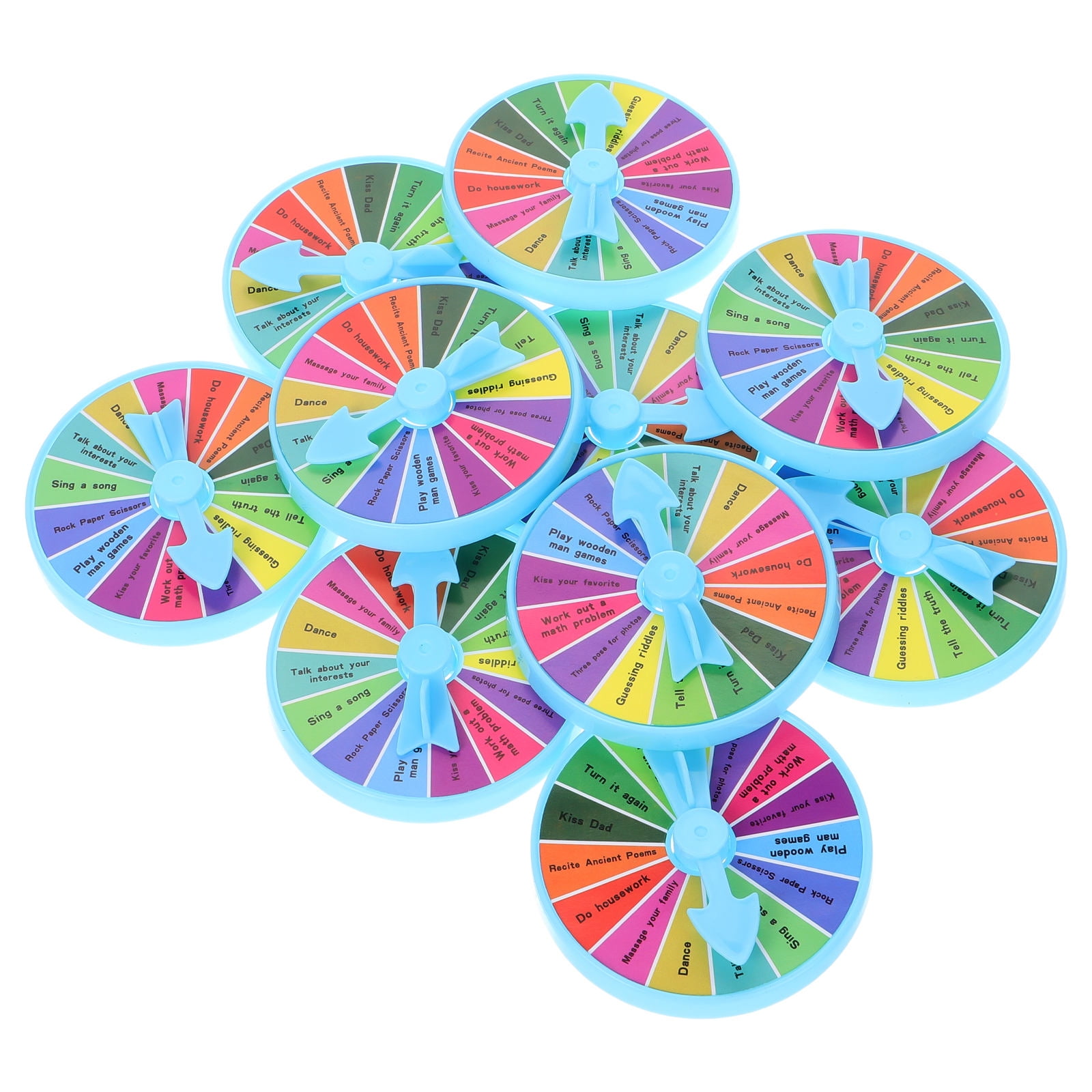 FRCOLOR 10pcs Color Prize Wheel Small Game Wheel Miniature Wheel of ...