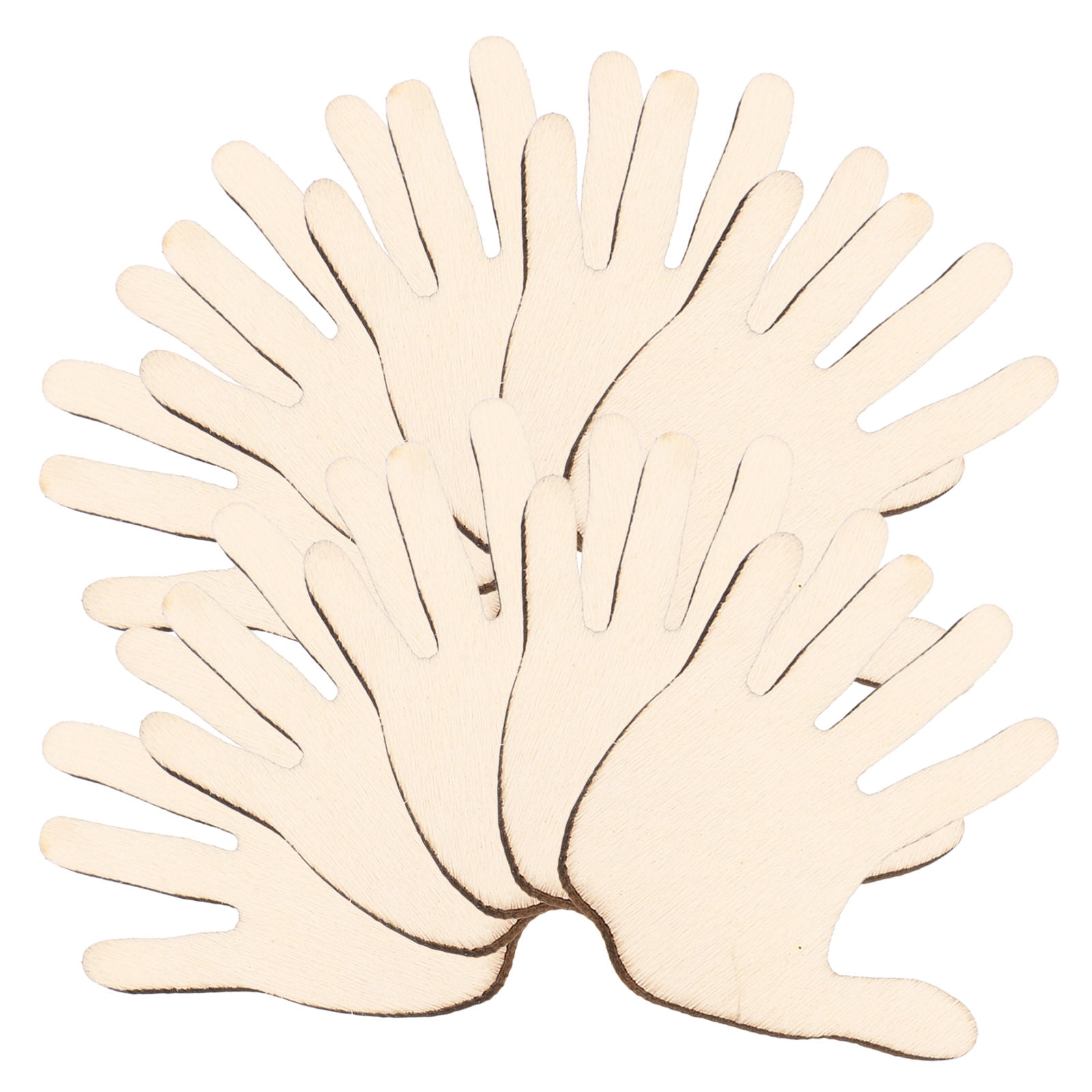 10pcs DIY Wooden Hand Palm Cutouts Unfinished Wood for Crafts Party ...