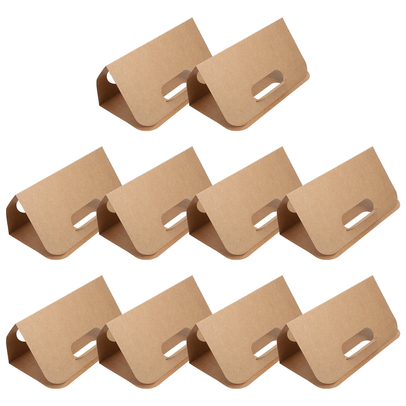 FRCOLOR 10pcs Drink Carrier With Handle Kraft Paperboard Double Hole ...