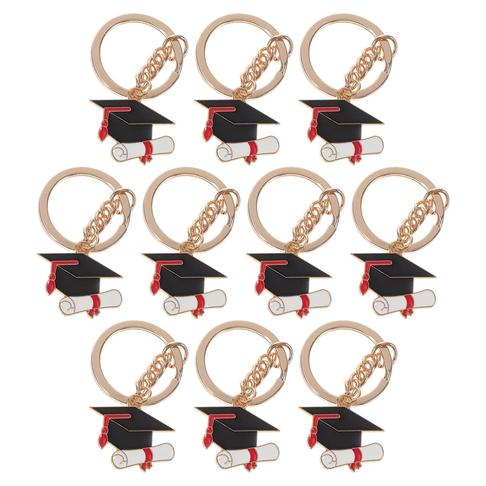 FRCOLOR 10pcs Graduation Cap Keychain Congrats Grad Keychains Class Of ...