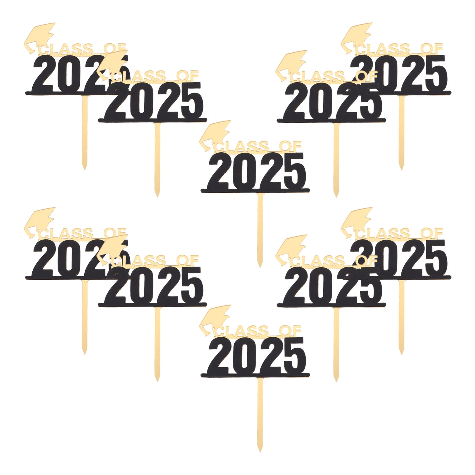 FRCOLOR 10pcs Graduation Theme Cake Inserted Topper Acrylic Class of ...