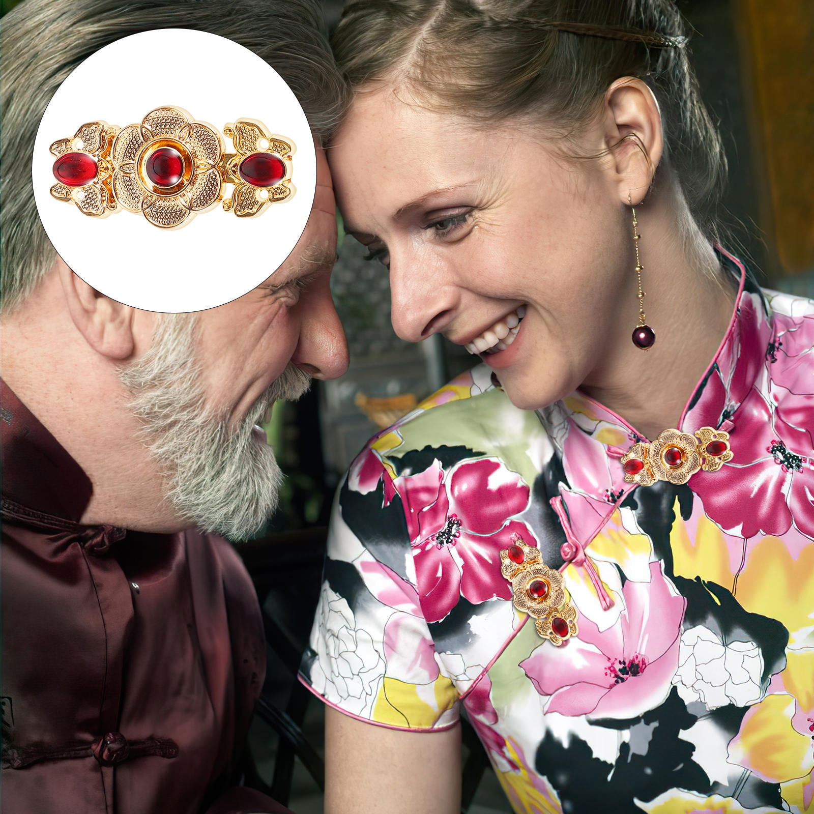 FRCOLOR 10pcs Han Suit Fasteners Leaf Cloak Clasp Closures Butterfly ...