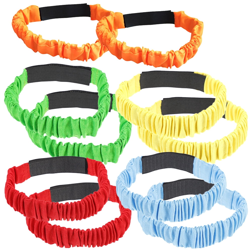 FRCOLOR 10pcs Legged Race Ties Race Game Leg Bands Stretch Legged Race ...
