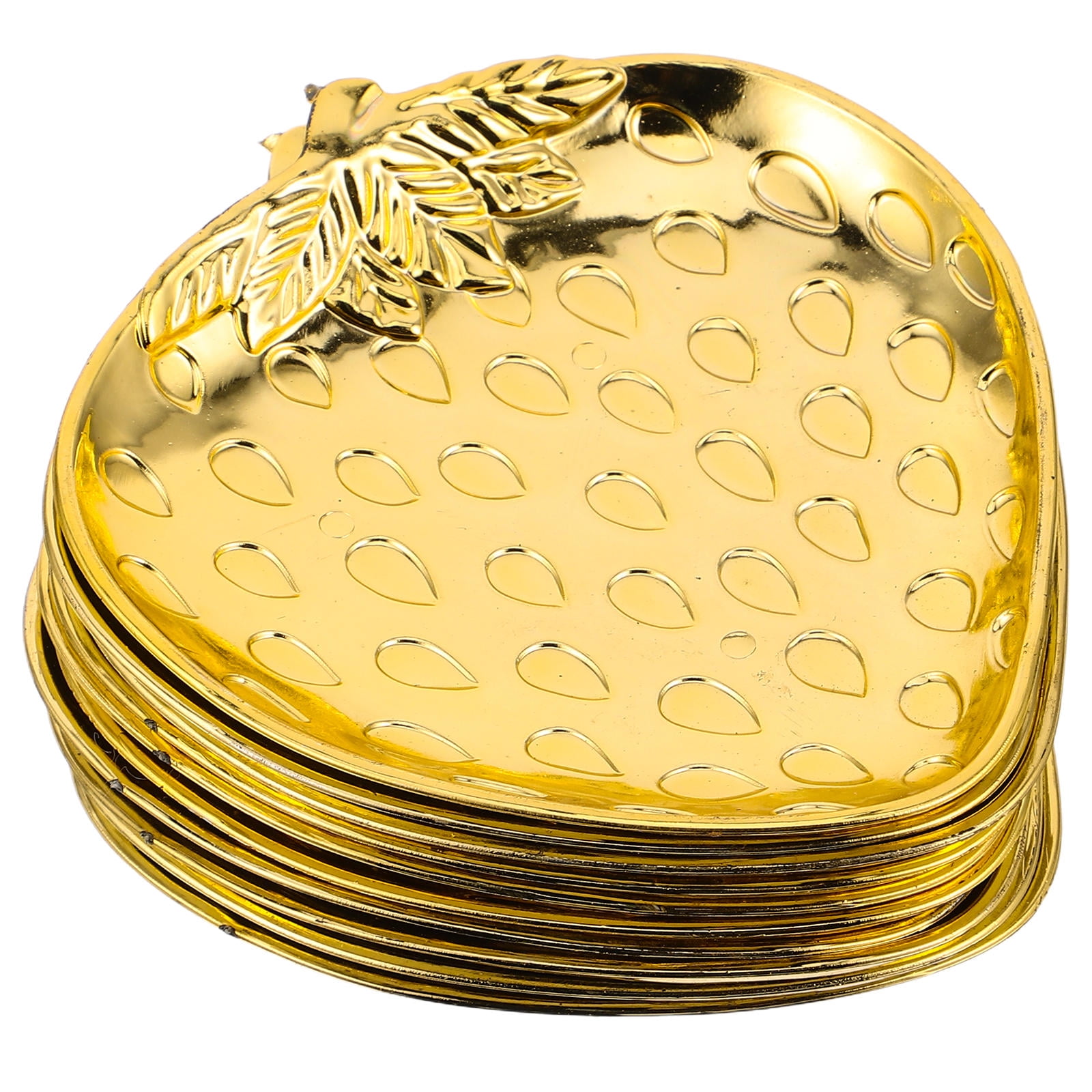 FRCOLOR 10pcs Mini Dessert Plates Strawberry Shaped Fruit Tray Creative ...