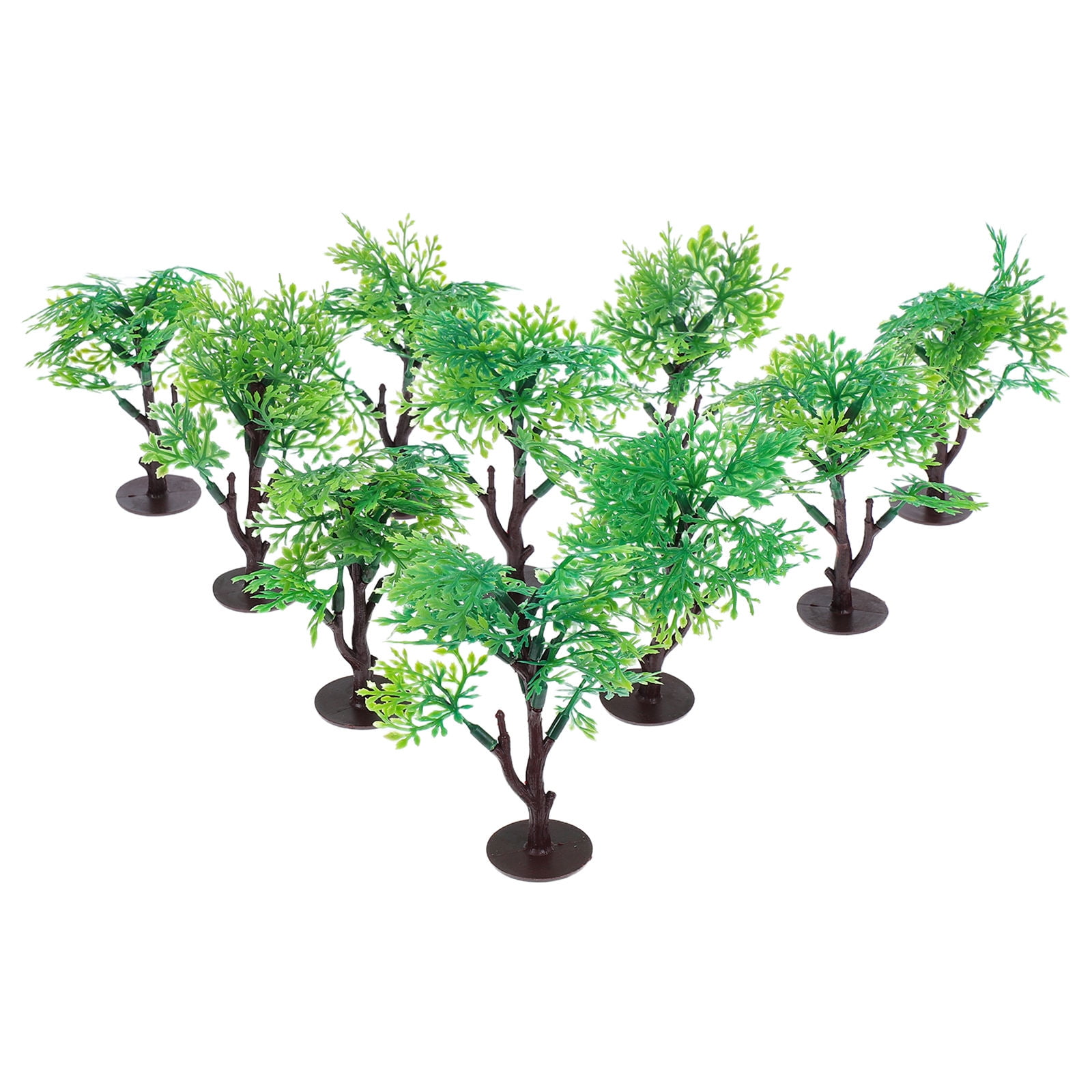 FRCOLOR 10Pcs Green Model Trees Landscape Model Artificial Plastic ...