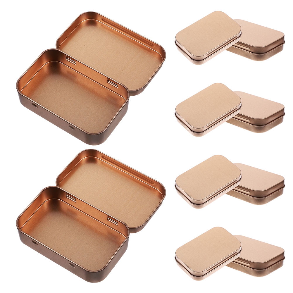 FRCOLOR 10pcs Mini Rectangular Tinplate Tin Boxes With Lids Metal ...