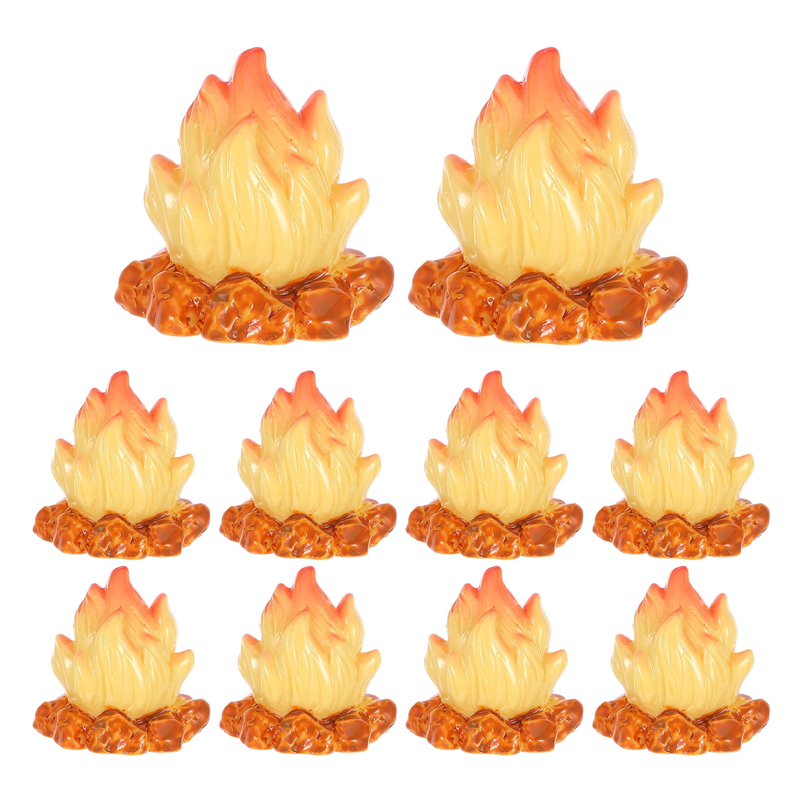 FRCOLOR 10pcs Mini Resin Gardening Statue Mini Bonfire Gardening Statue ...