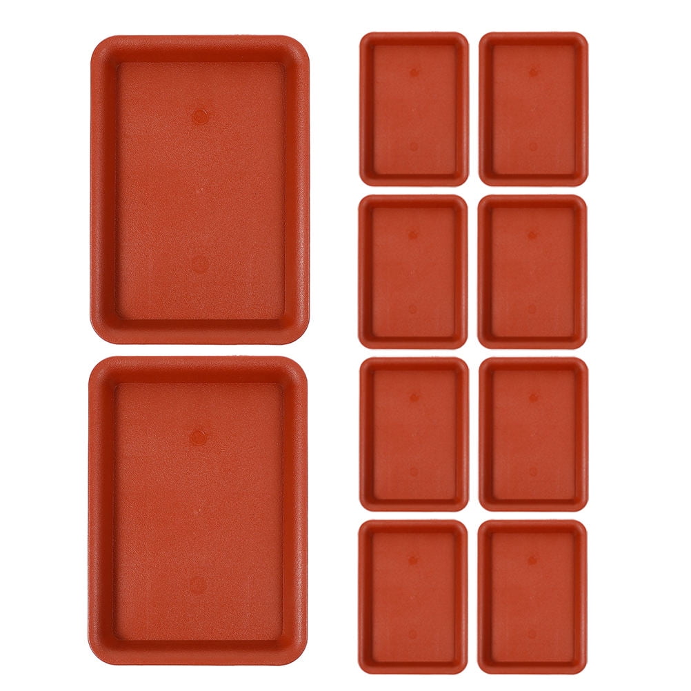FRCOLOR 10pcs Planter Starter Trays Indoor Planting Tray Plastic Square ...